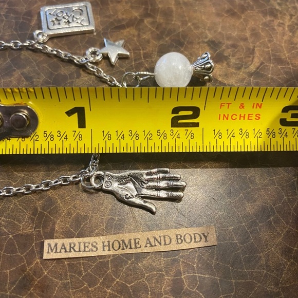 Jewelry | Magic Crystal Ball Tarot Card Palm Reader Moon Star Necklace ...